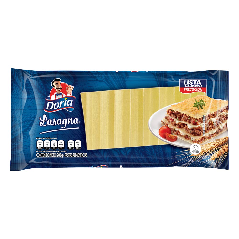 Pasta Lasagna Precocida Doria x 200 g - Tiendas Metro Colombia