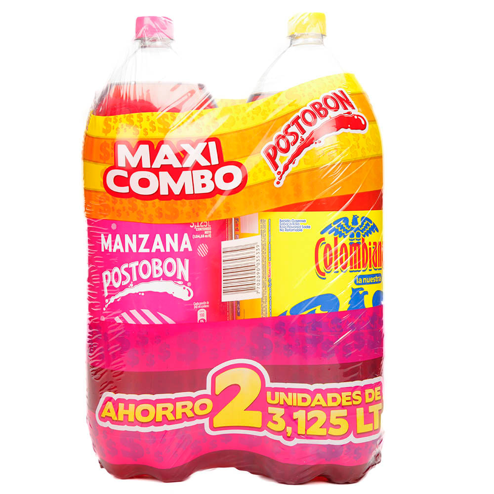 Gaseosa Postobón Surtida Duopack Ahorro x 3.125 L - Tiendas Metro Colombia