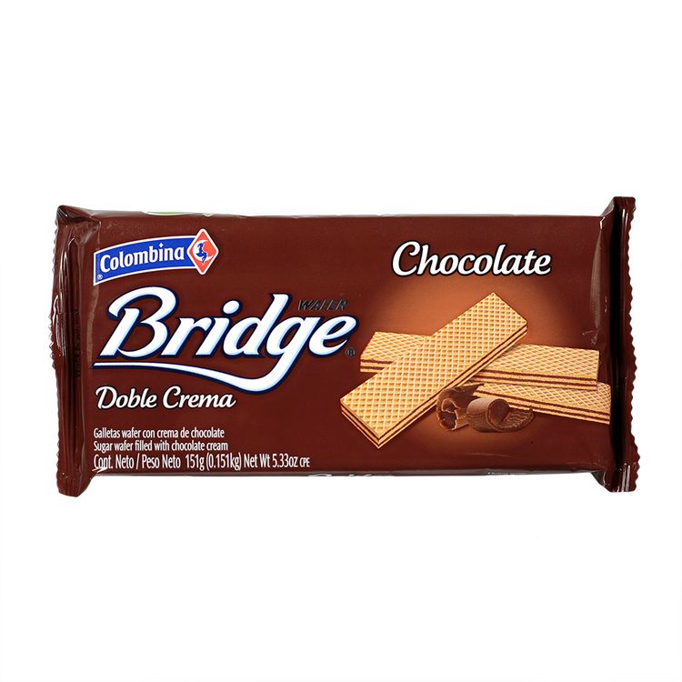 Galleta Wafer Bridge Chocolate x 151 g - Tiendas Metro Colombia