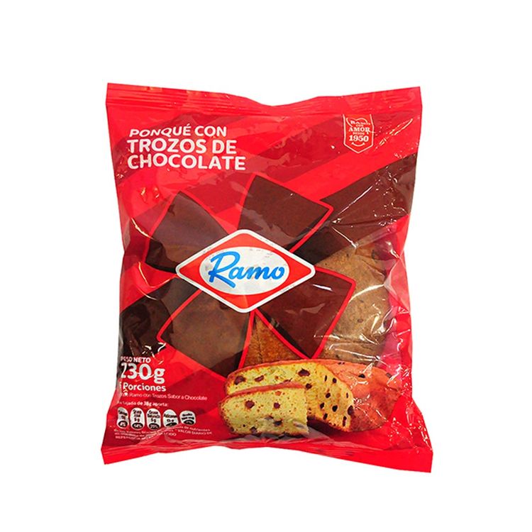 Ponqué Ramo trozos chocolate x 230 g - Metro.co - Tiendas Metro Colombia