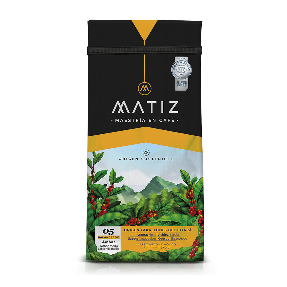 Café Matiz 05 Balanceado Ambar Tostado Molidox340g - Tiendas Metro Colombia