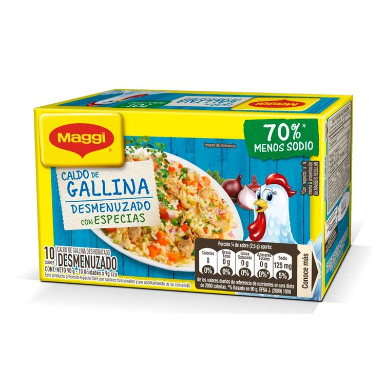Caldo Maggi desmenuzado especias x10 sobres x9g - Tiendas Metro Colombia